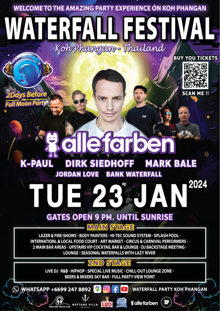 Waterfall Party, Koh Phangan Thailand