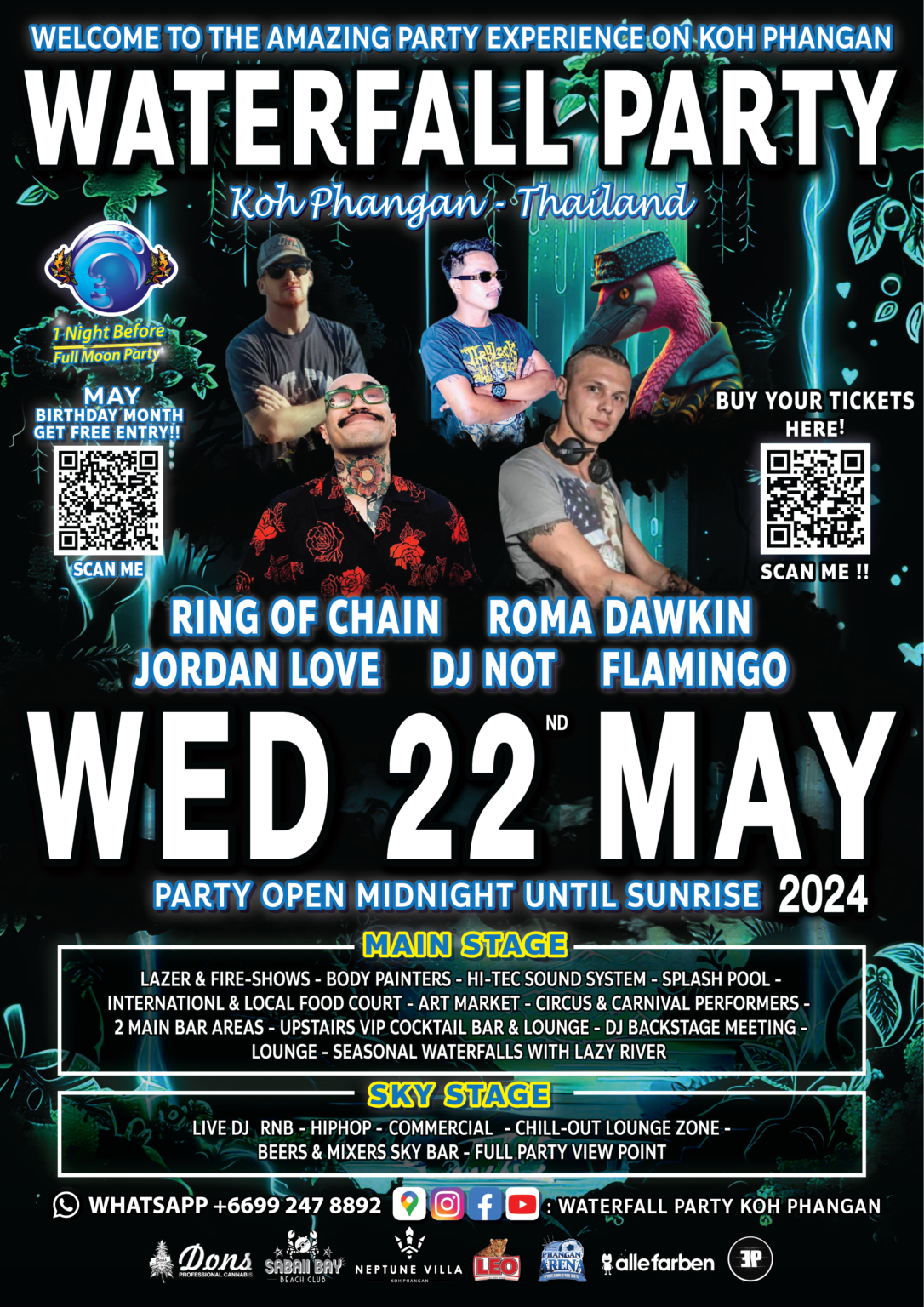 Waterfall Party, Koh Phangan Thailand