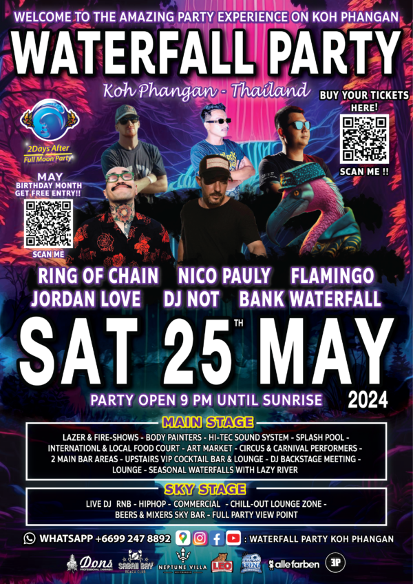 Waterfall Party, Koh Phangan Thailand