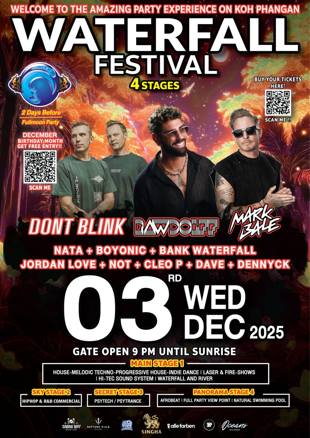 Waterfall Festival, Koh Phangan Thailand