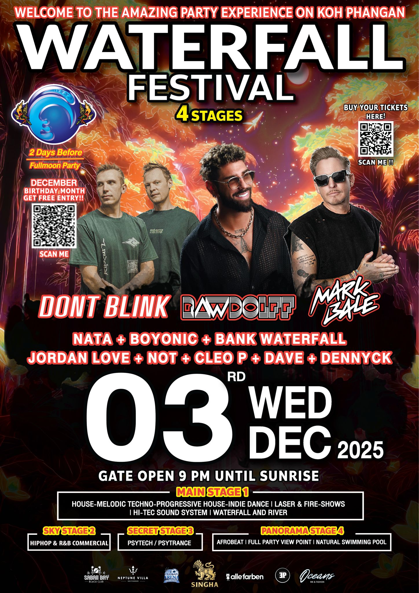 Waterfall Festival, Koh Phangan Thailand