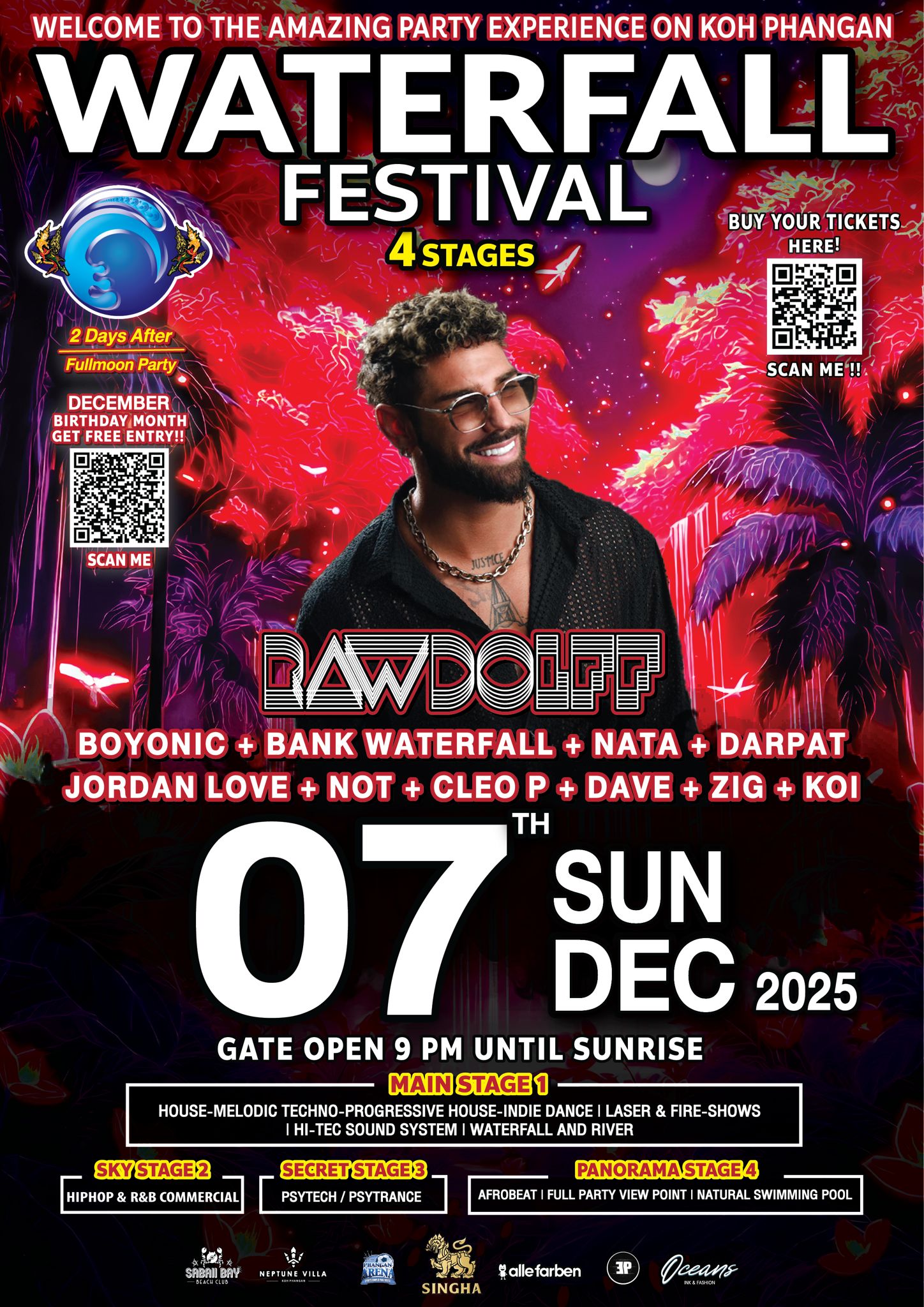 Waterfall Festival, Koh Phangan Thailand